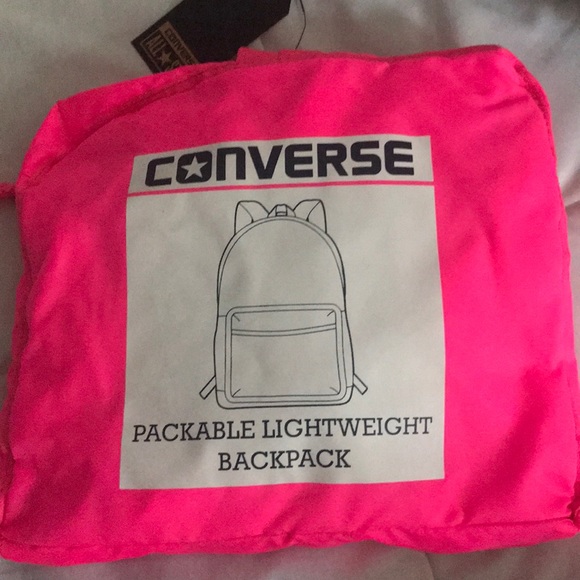 Converse | Bags | Converse Pink Packable Reversible Backpack | Poshmark